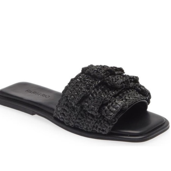 FARM Rio | Shoes | Farm Rio Ruffle Crochet Slide Sandal | Poshmark